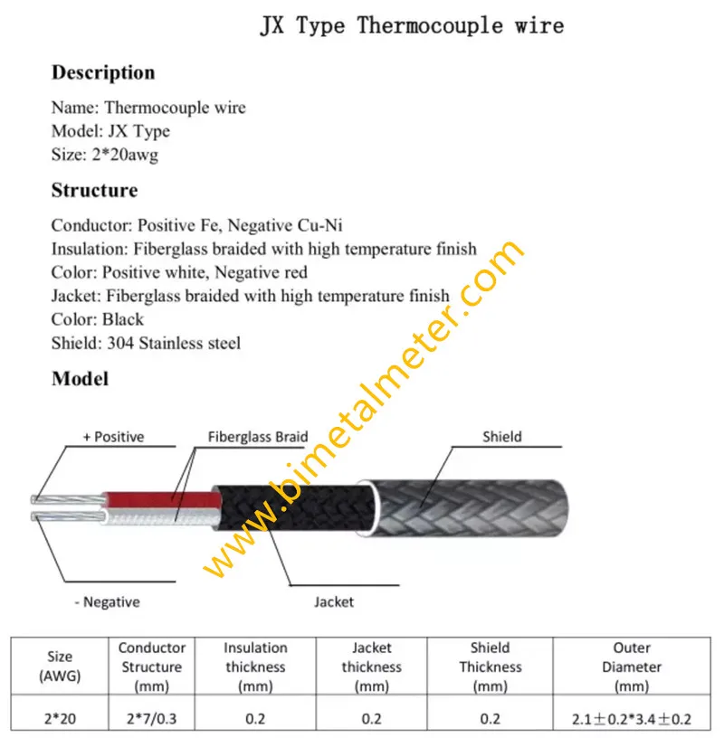 Iec标准公差和颜色代号类型kx热电偶线kx-pvc/屏幕/pvc-2 * 7/0.2带不锈钢编织物 - Buy 热电偶丝,Type Kx热电 ...