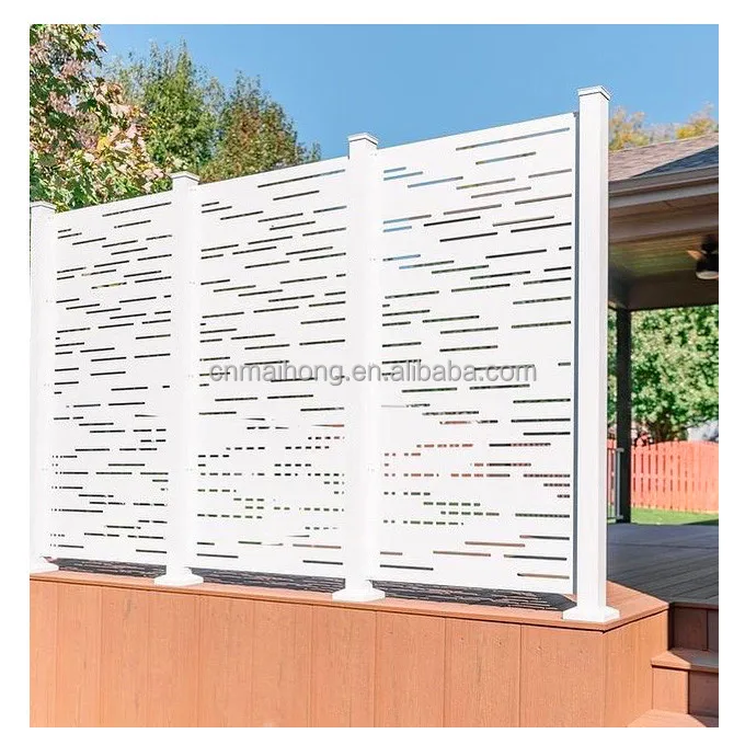 Outdoor Laser Cut Metal Balustrade Railing Balcony Privacy Screen ...