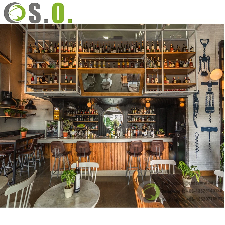 Custom Coffee Shop Bar Counter Design For Modern Milk Tea Coffee Shop ...