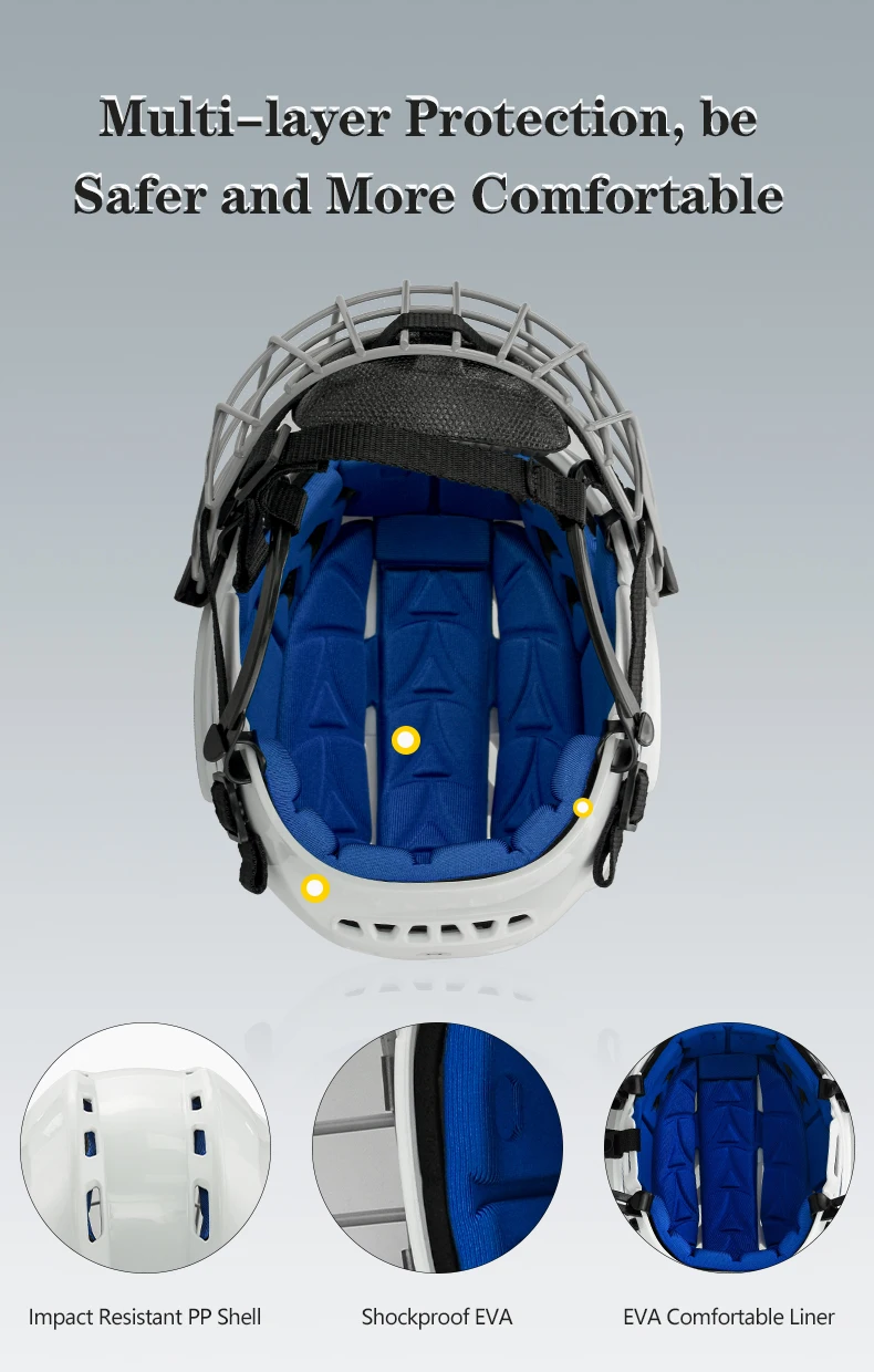 Oem Odm Ice Hockey Helmet For Kids Children Teen Adult Casco De Hockey ...