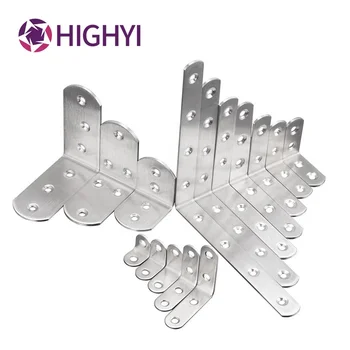 Highyi Cabinet Stainless Steel Corner Bracket Connector Shelf Supports ...