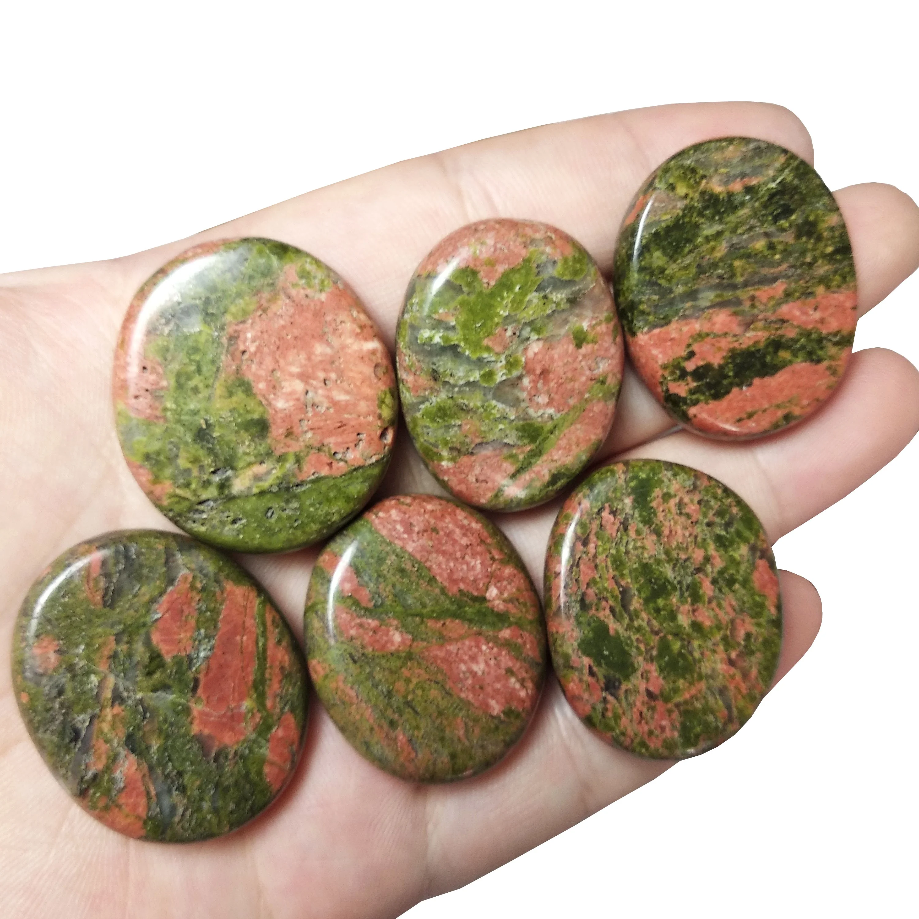Craft Supplies & Tools Cabochons 100% Natural Unakite Jasper Cabochon ...