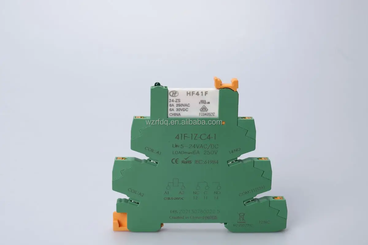 Customization PLC 6.2mm Relay Socket Interface 6A 24v