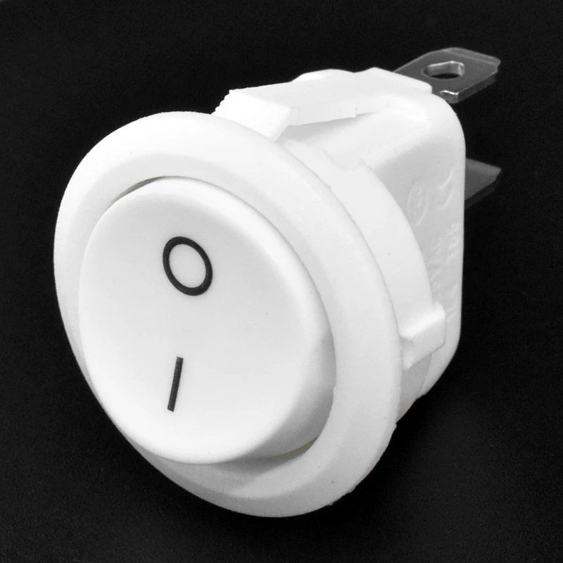 Kcd1 2 Pin White Round Spst Rocker Switch 6a 250v Oem | Wholesale