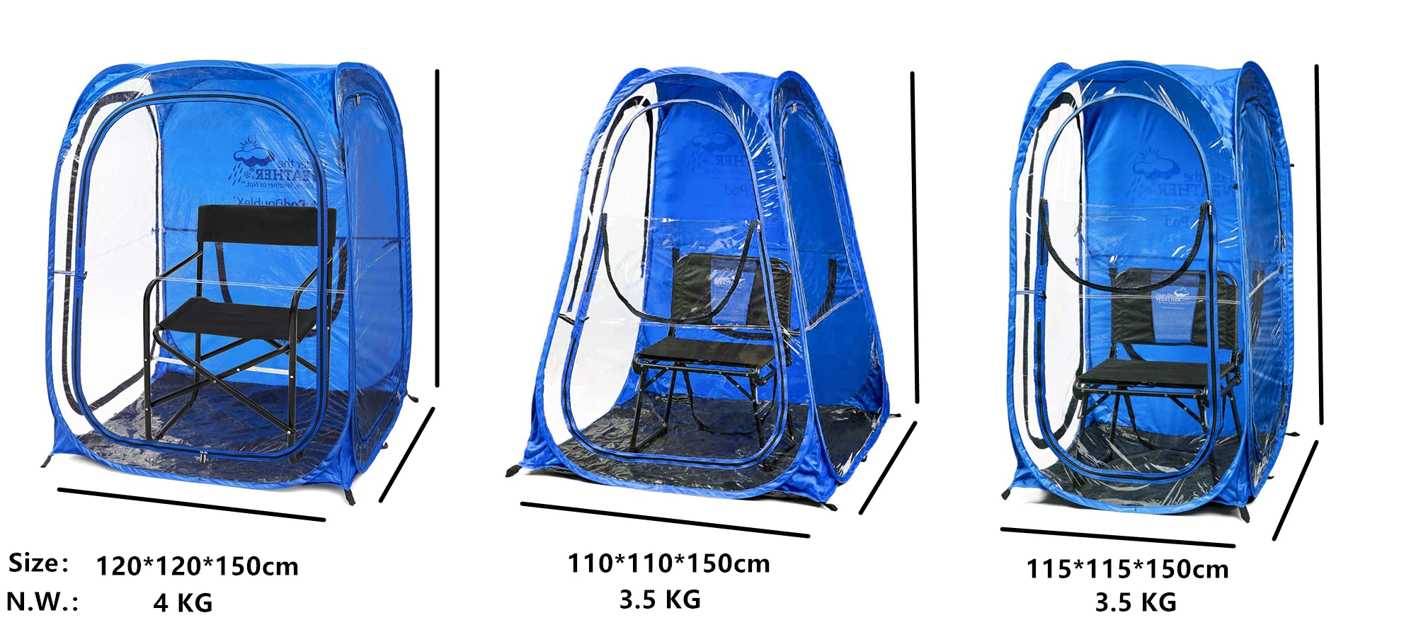 Outdoor Restroom Pvc Pop Up Rain Proof Triangle Weather Tent Beach ...