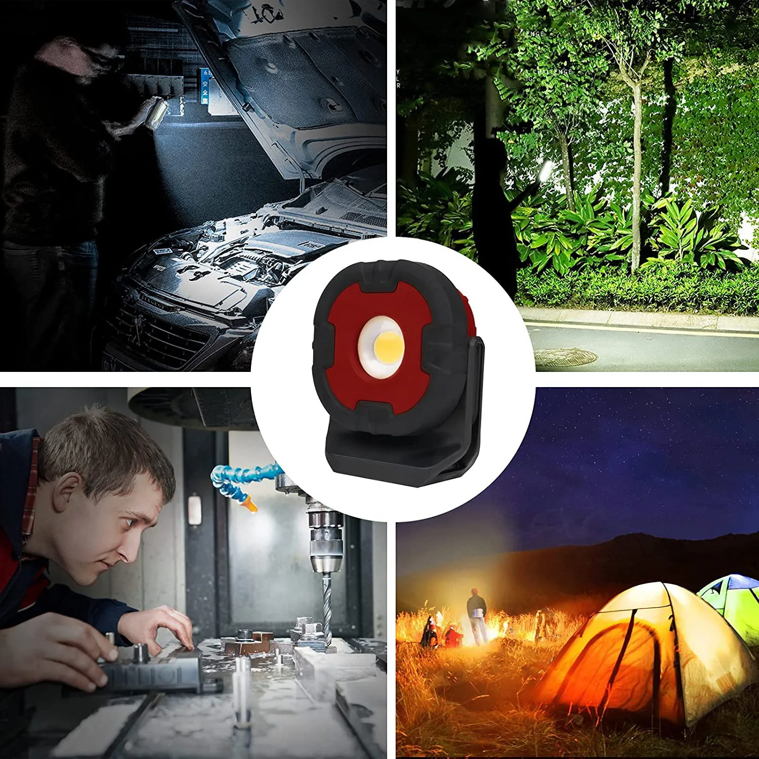 10w Rechargeable Work Light 1200 Lumens Led Work Light With Rotating ...