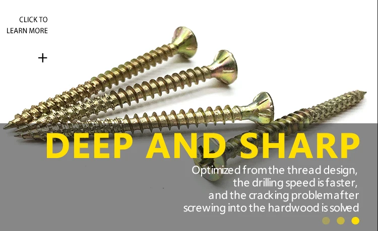 High Quality Chipboard Screws - Pozi Csk Serrated Thread