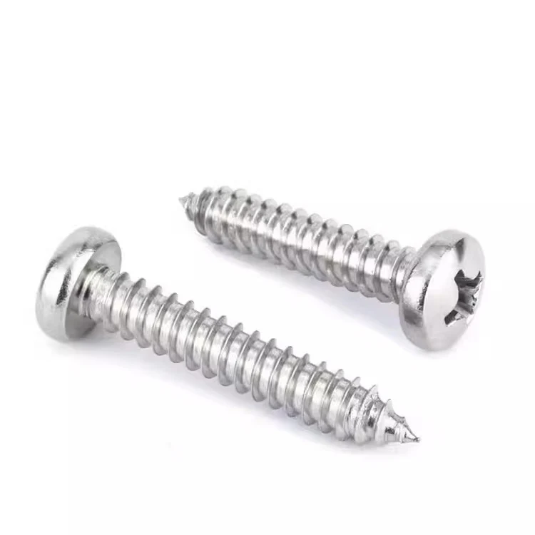 Free Sample High Quality Stainless Steel 304 316 Cross Pan Head Wood Screw Phillips Round Head ...