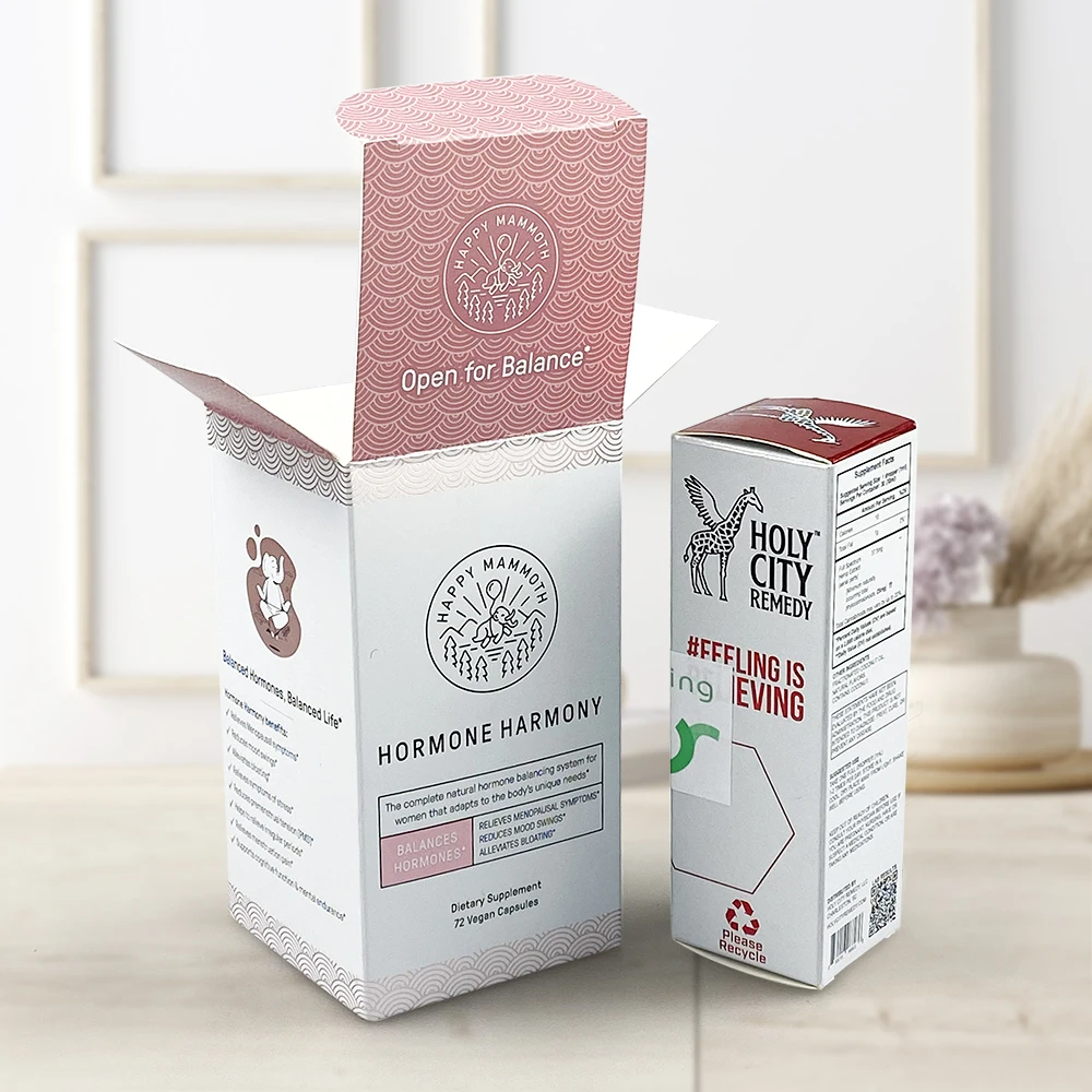 Glossy Laminated Packaging Boxes Bio-degradable Folders With Matt ...