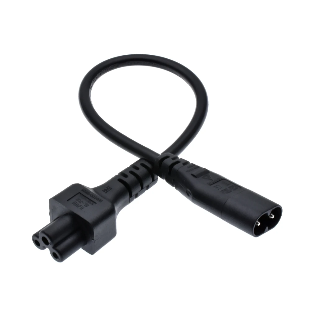 Iec C8 To C5 Extension Power Plug Short Cord Single Iec 320 C8 Male To C5 Female Adapter Cord ...