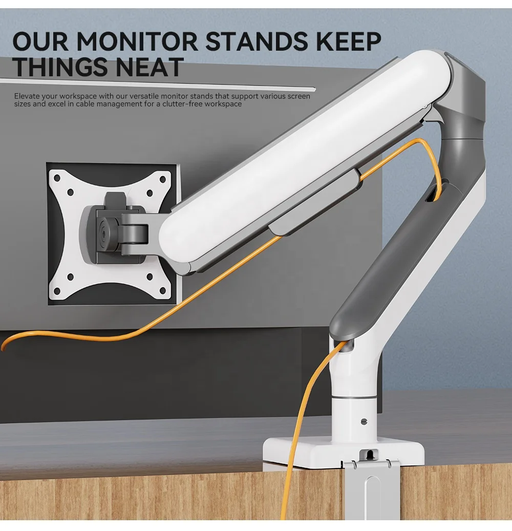 Basic VESA Monitor Arm Stand Single Desk Mount Holder 360 Degree Swivel ...