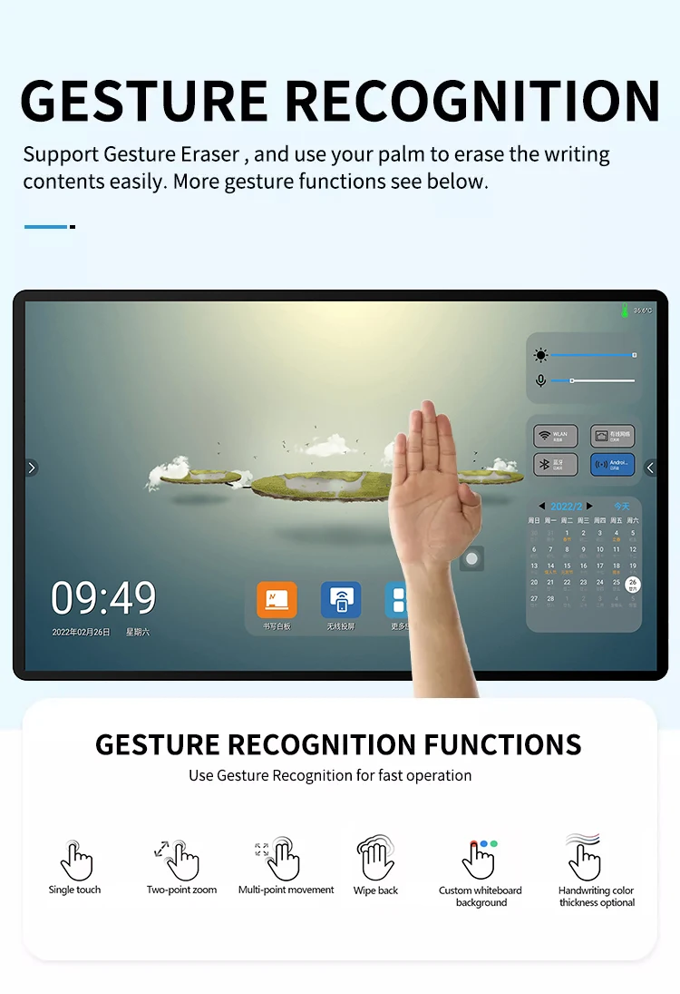 75inch Pizarron Portable Smart Board - Interactive Whiteboard