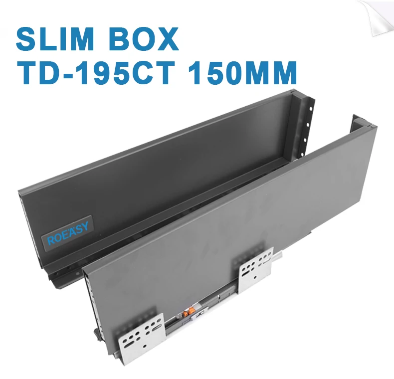 Roeasy Slim Drawer Box Soft Close Drawer Slide Double Wall Metal Box ...