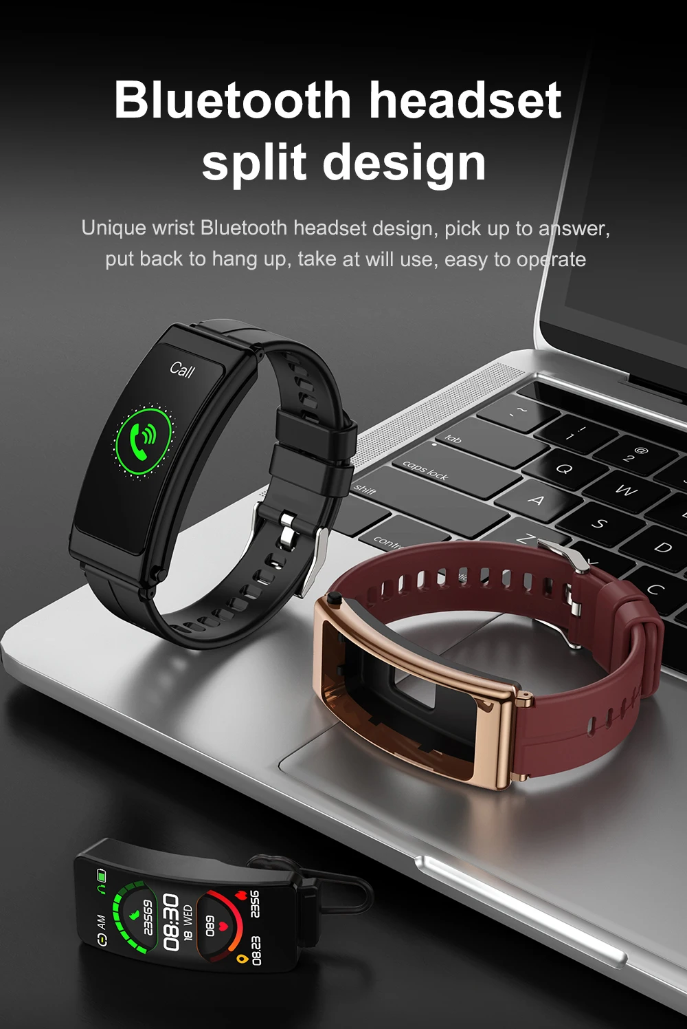 K13 Smart Watch 2 in 1 - Fitness Tracker & BT Earphones