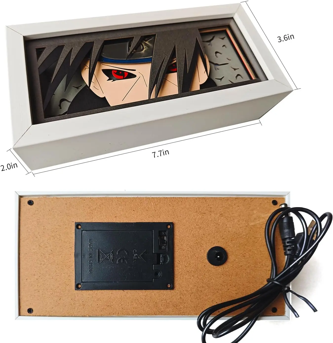 Anime 3D Papercut Light Box - Perfect for Bedroom Night Lamp