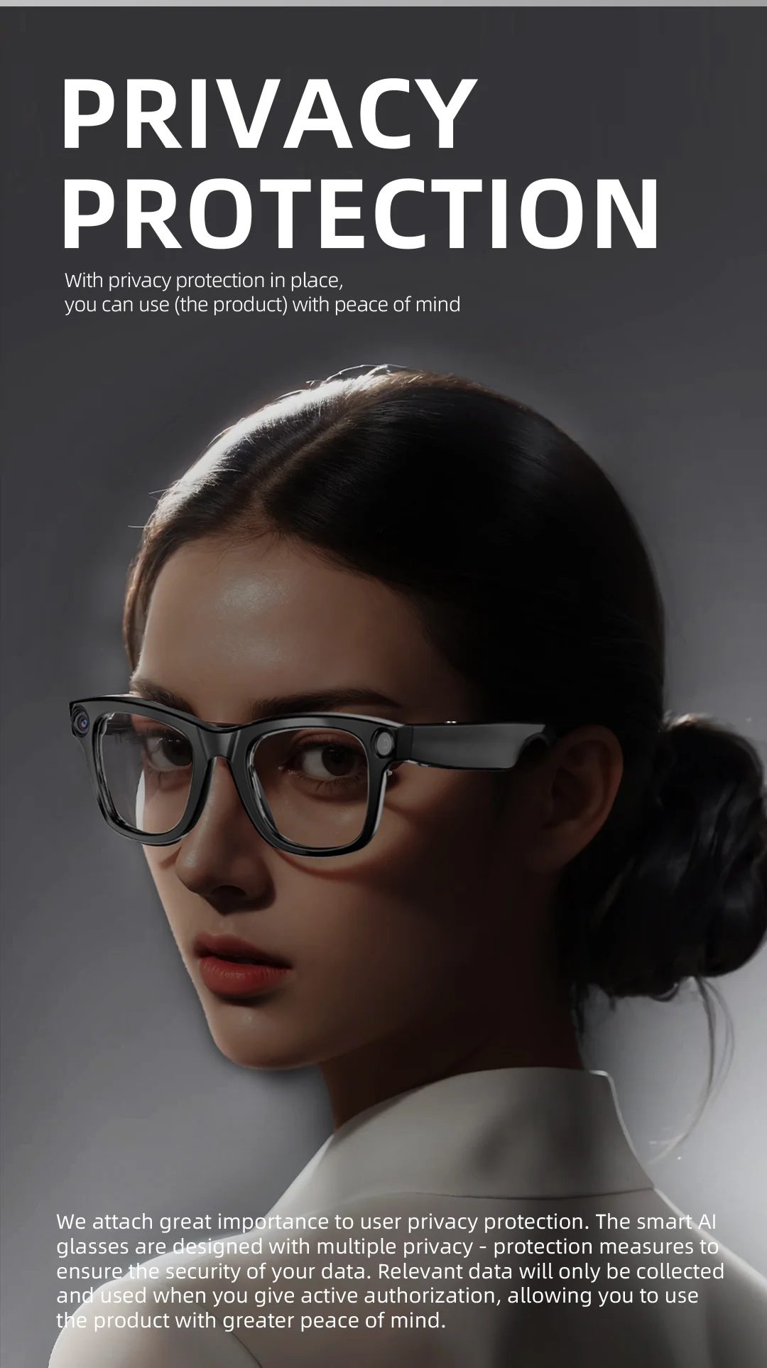 DF G300 Smart Glasses with AI Chat Translator Android Operating System ...