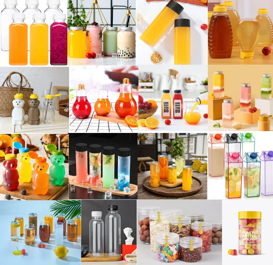 Transparent PP Plastic Cups for Injection Smoothie Juice Fruit Lemon ...