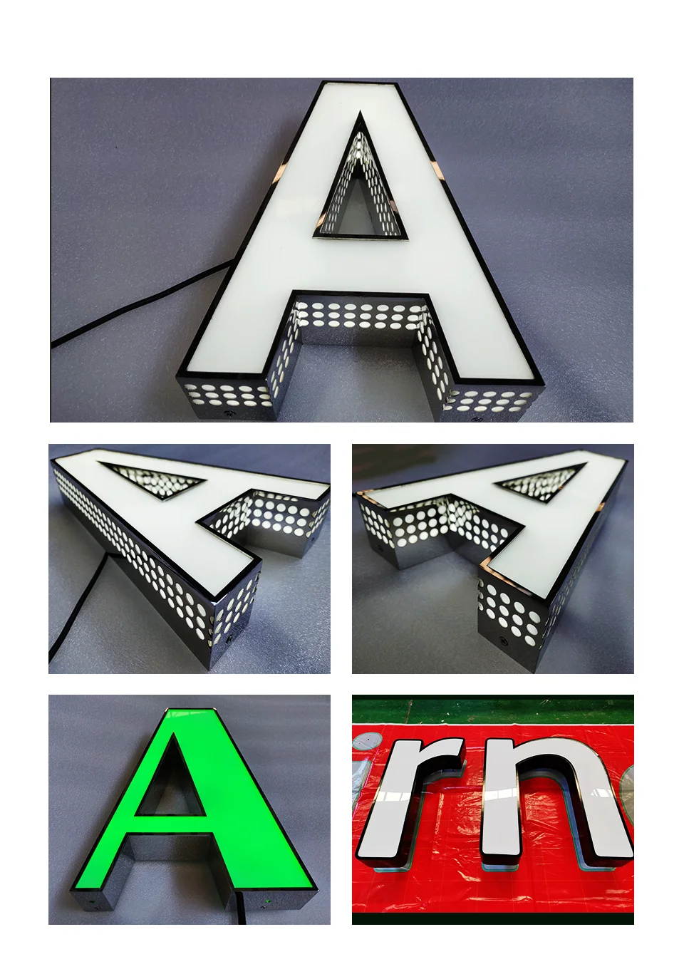 Advertising Front Light Mirror LED Sign with Integrated Retainer ...