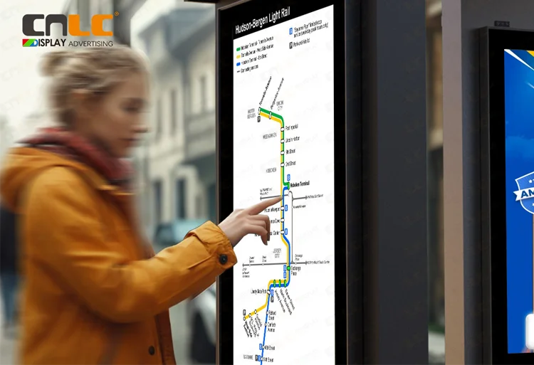 Powered Bus Stop Shelter Outdoor LCD Advertising Screen Display for ...
