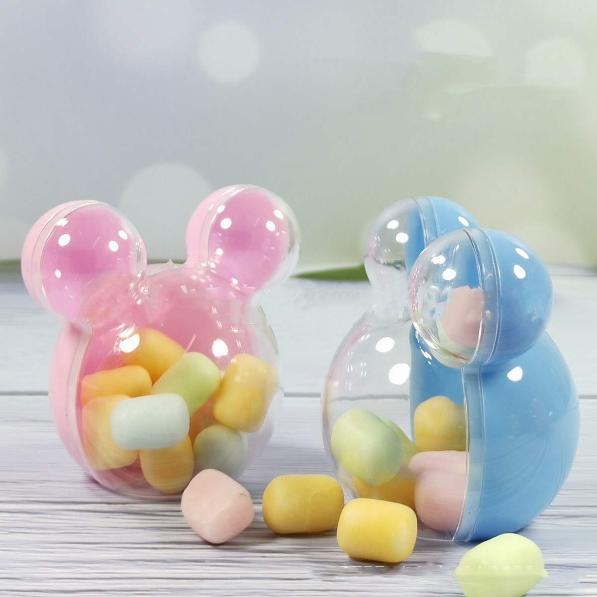 Wholesale Transparent Cute Mickey Head Candy Box Wedding Party Favor ...