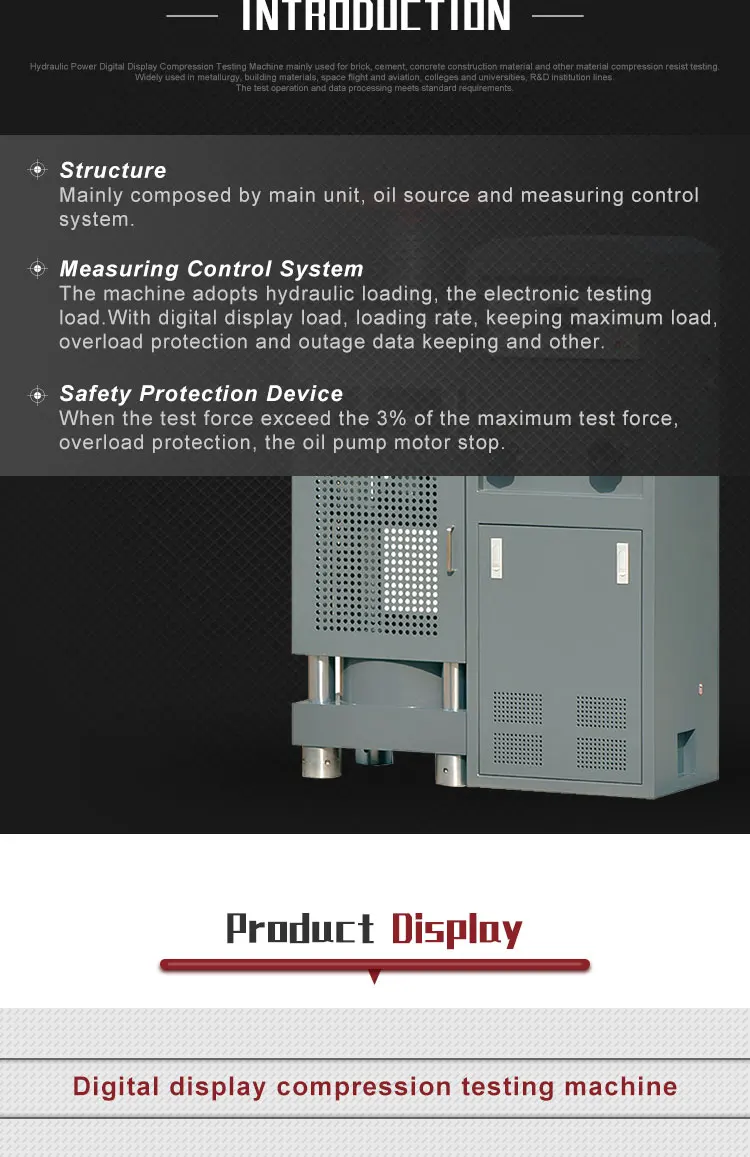 YES-3000KN Concrete Cube Compression Testing Machine