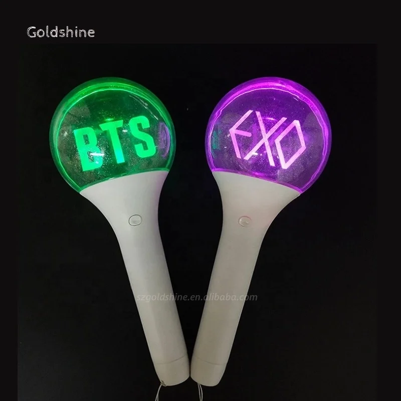 Official Kpop Led Light Stick Round Acrylic Cheering Glow Sticks ...