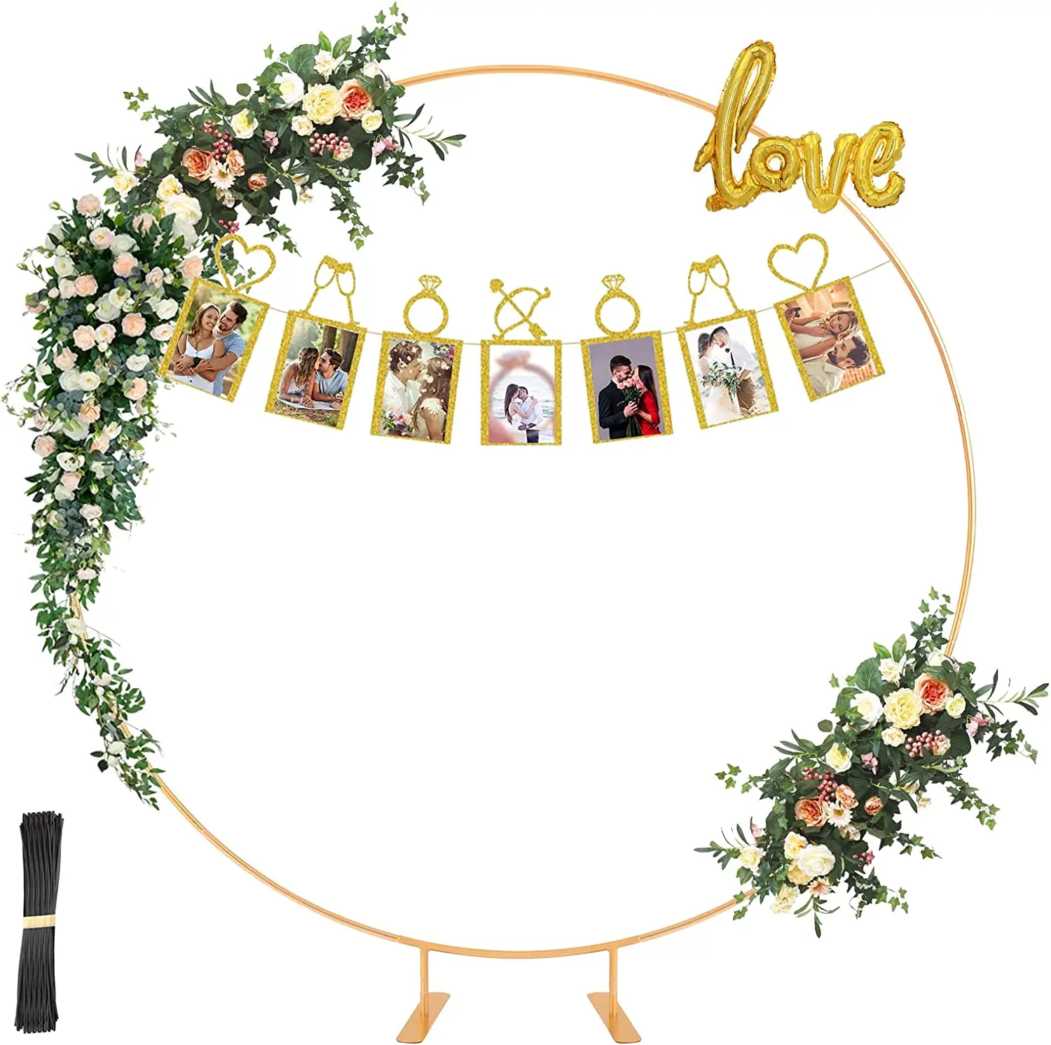 Aluminum Alloy Round Backdrop Stand For Garden Party Decoration Circle ...