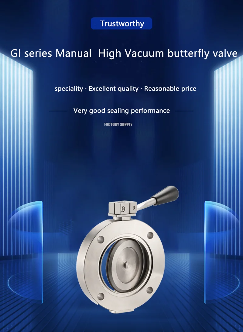 Professional Supply Gi-125 Manual Vacuum Butterfly Valve 304 Stainless ...