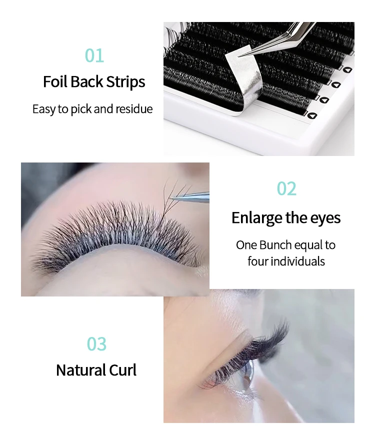 Custom Eyelash Extension Packaging - 4D Clover Eyelashes