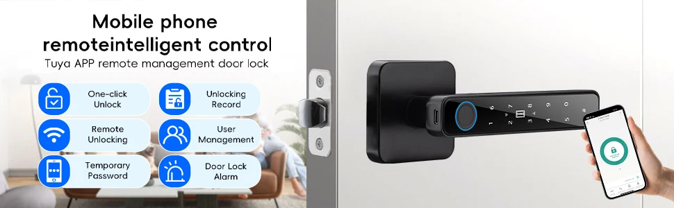 Automatic Deadbolt Ttlock App Card Keypad Smart Door Lock Tuya Hardware ...