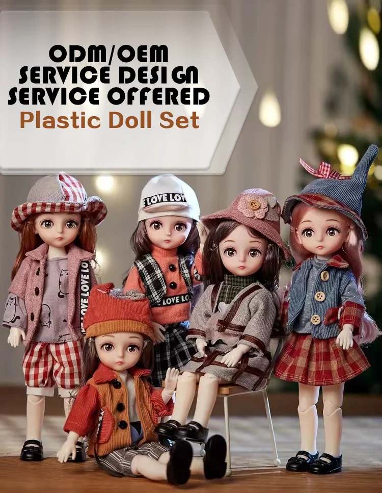 Girls Popular Game DIY Plastic Pretty Colorful Changing Dolls Play Set ...