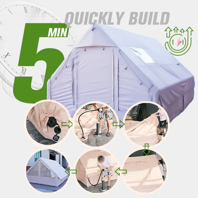 Classic 12 Square Meter Inflatable Air Tent With Ab Double Doors 300d ...