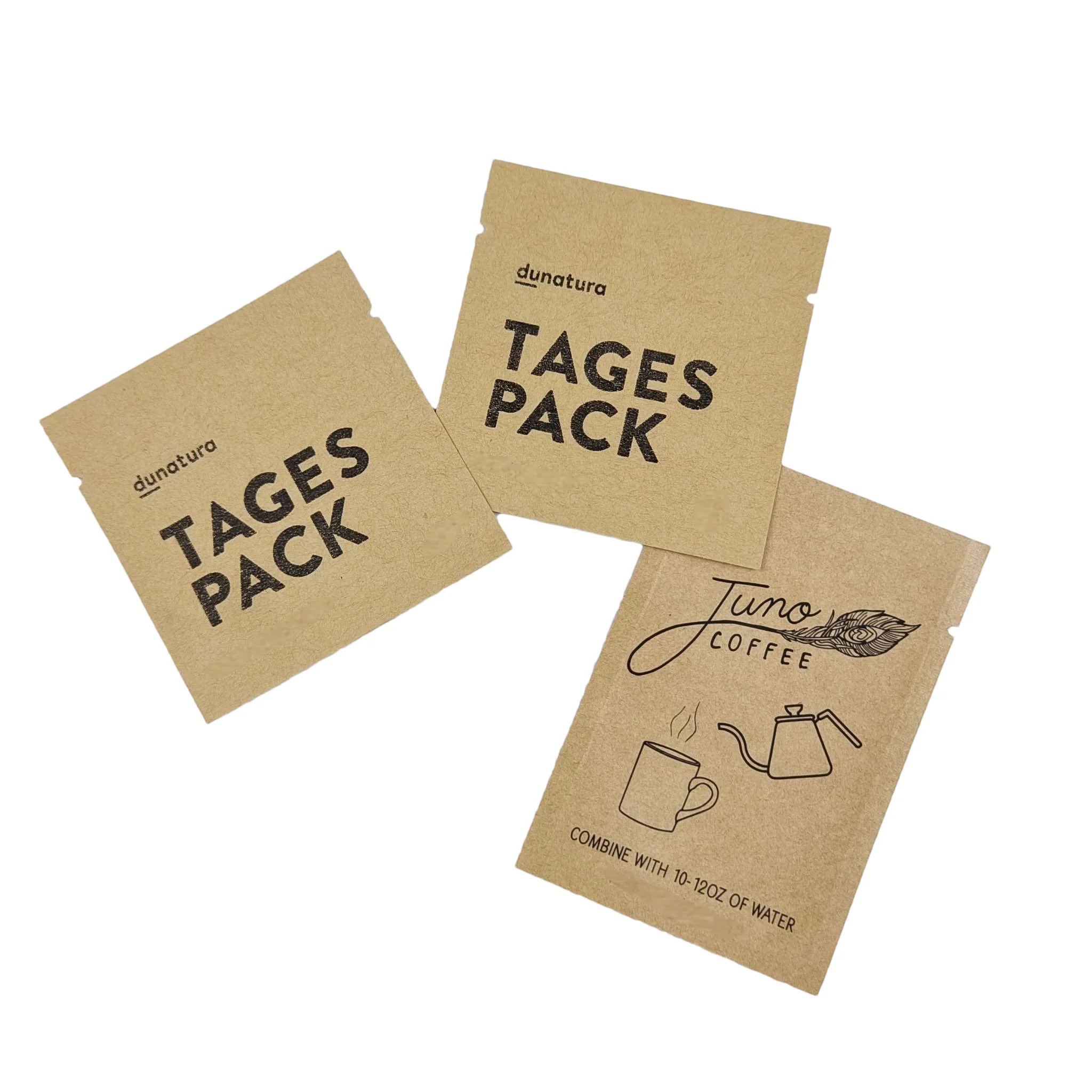 Eco Friendly Printed Small Recyclable Kraft Paper Sachet