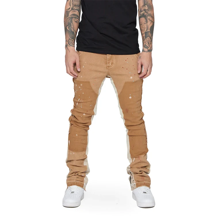 Diznew Design Bell Bottom Denim Pants High Quality Vintage Splash Jeans ...