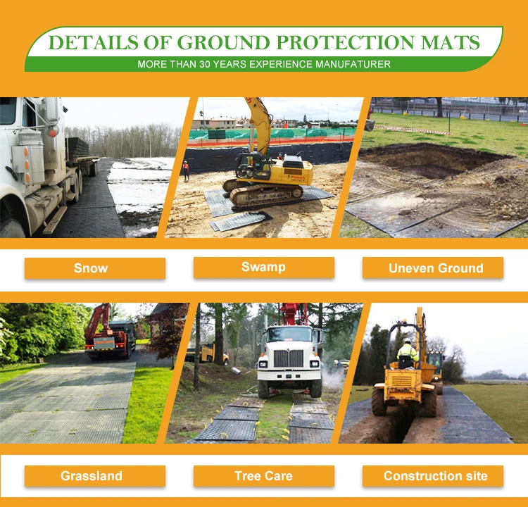 Black Plastic Heavy Duty Hdpe Temporary Construction Access Ground Road ...