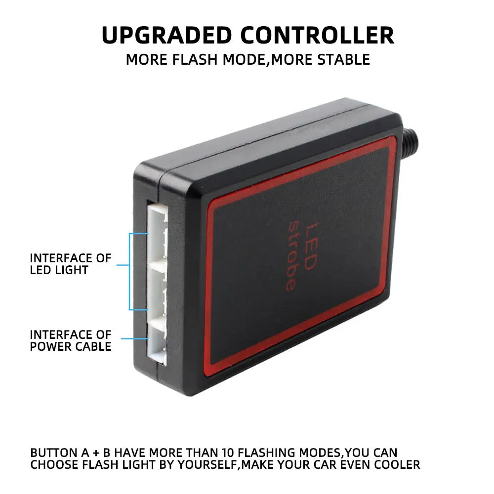 16LED Car Grid Emergency Signal Lamp Remote Control Car Flash ...