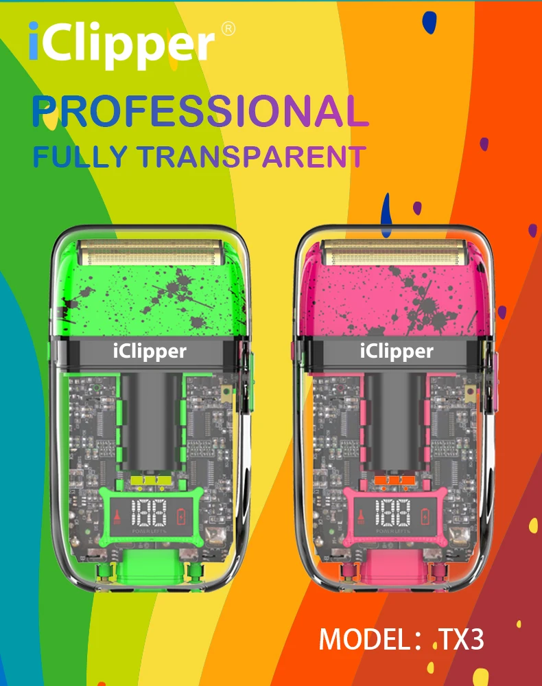 Iclipper-tx3s Men's Electric Shaver - Portable & Efficient