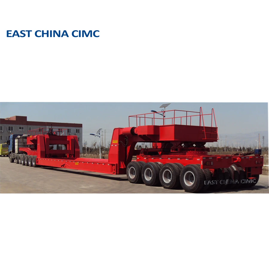 Heavy Duty Multi Axle Hydraulic Flatbed Trailer for Bridge Transport