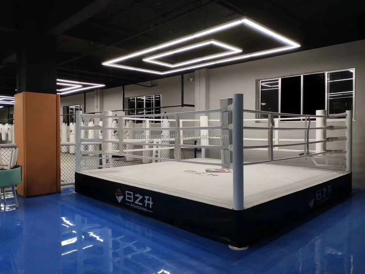 Factory Custom Logo Mma Elevated Boxing Ring Wrestling Ring Competition ...