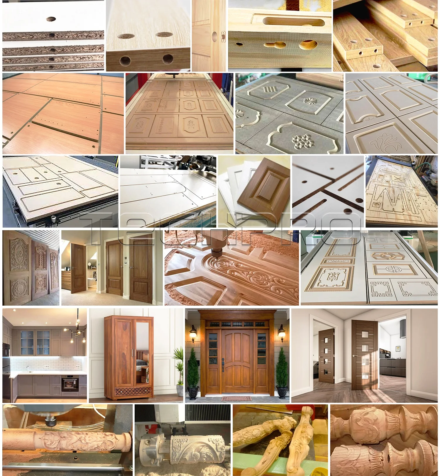 4 Axis Cnc Router Wood Carving Machine 2030 Horizontal Spindle Atc Cnc ...