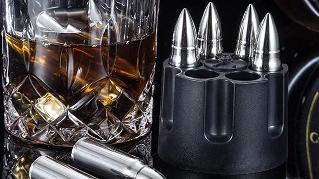 Bar Chilling Whiskey Rocks Gift Set Silver Stainless Steel Whiskey ...