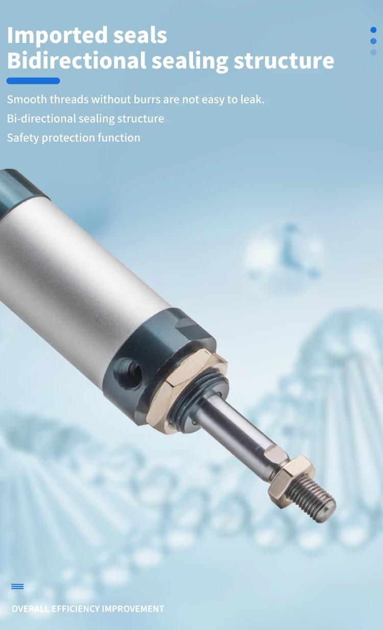 Mal Series Compressed Impact Pneumatic Cylinder Standard Thin Slim ...