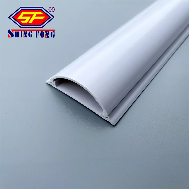 Electrical Materials PVC Duct Plastic Arc Floor Cable Wire Gutter ...