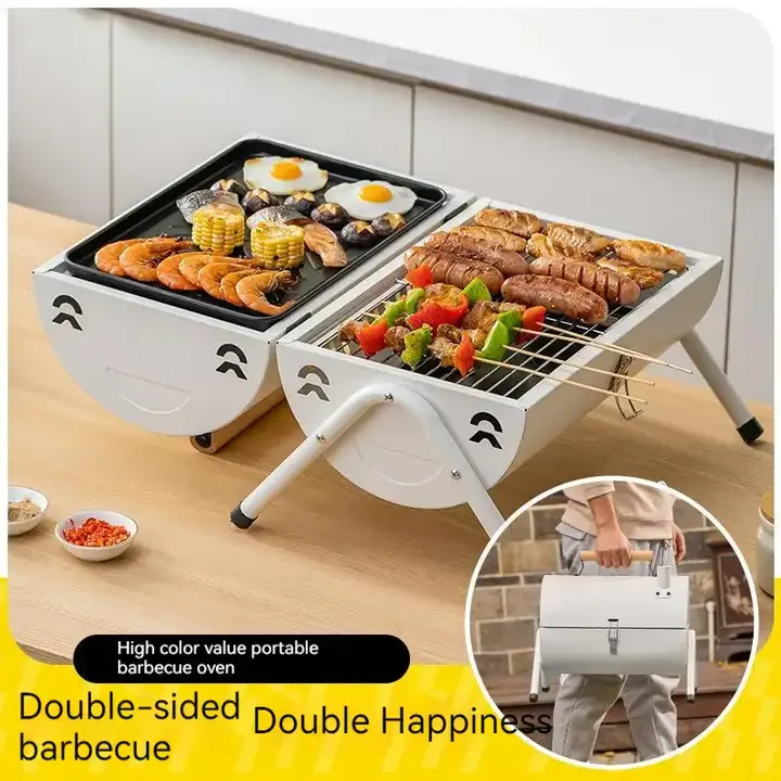Outdoor Portable Carbon Barbecue Stove Foldable Mini BBQ Grill Portable ...