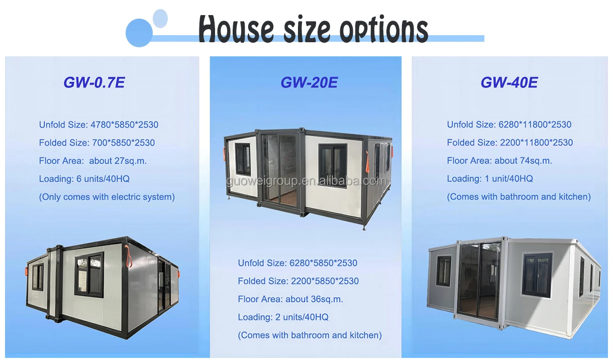 20ft 40ft Expandable Shipping Container Cabin Prefab Office or Home ...