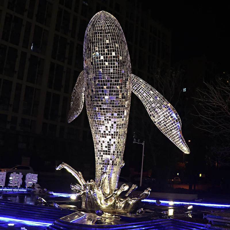 Hollow Dolphin Steels Sculptures Porpoise Metal Statue Delphinidae ...