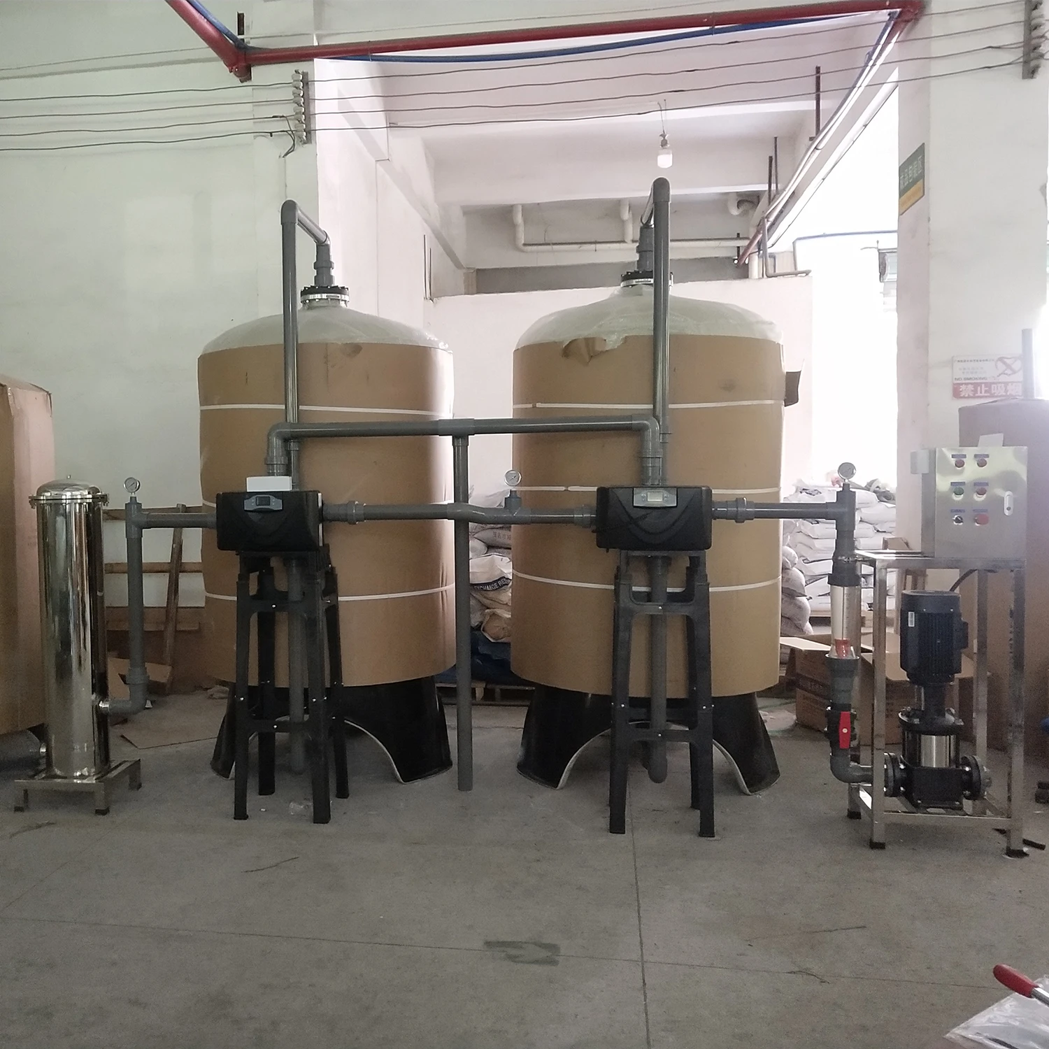 15tph Water Pretreatment Filter Raw Water Pump Quartz Sand Activated ...