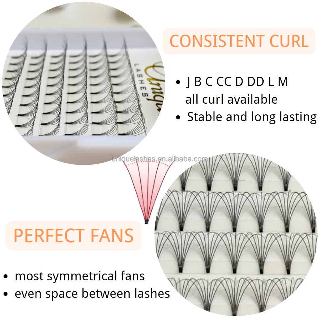 Premade Volume Fans 4d 5d 6d 7d 8d 10d Fanned Lash C CC D Russian ...