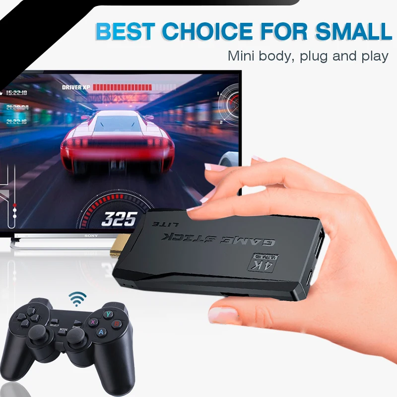 M8 Hd Mini Console 4k Game Stick Video Console With 2 Players Arcade ...