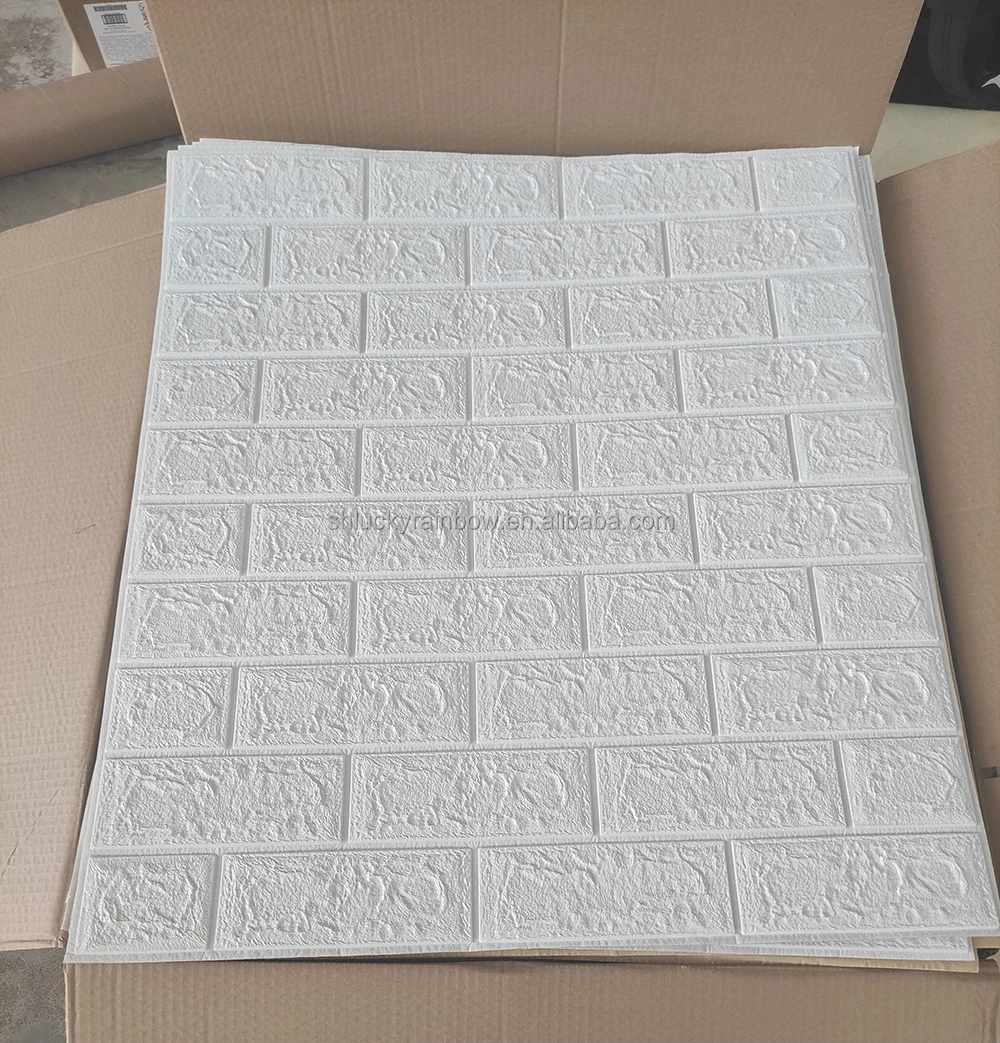 3D Foam Wallpaper - Soft Heat Retaining Adhesive Stickers